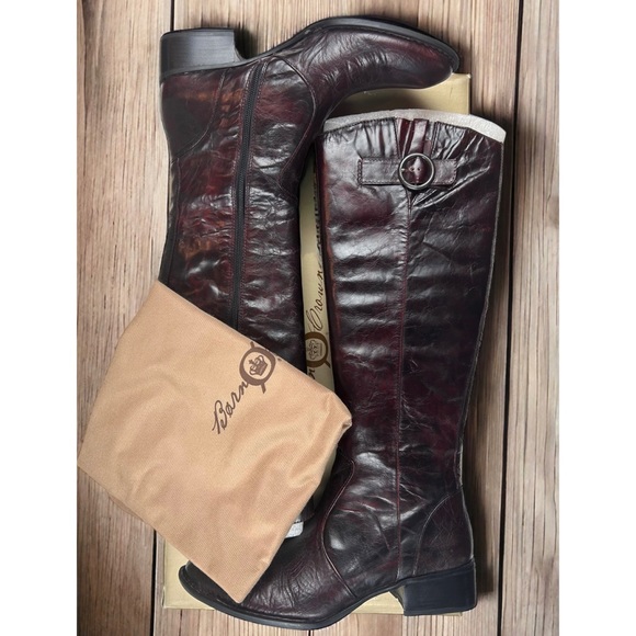 Born | Shoes | New Born Crown Brea Burgundy Berry Crackle Leather ...